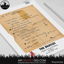 The Beatles - Apple Rooftop - Jan 30th 1969 Recreated Set List Poster ...