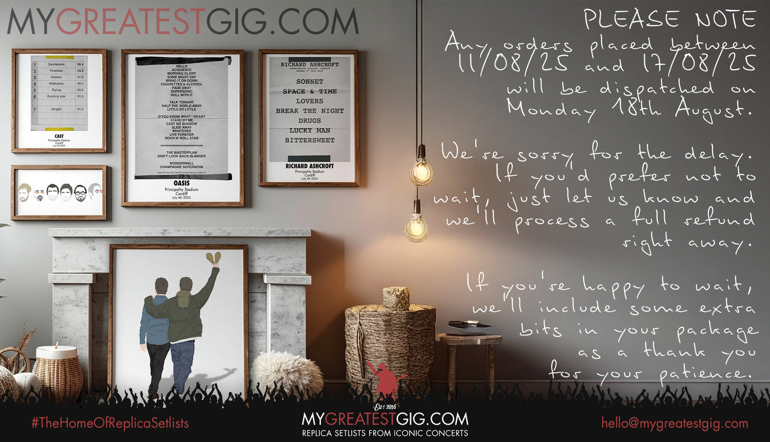 Replica Setlist Poster Art Shop | The Home of Set List Art since 2016 ...