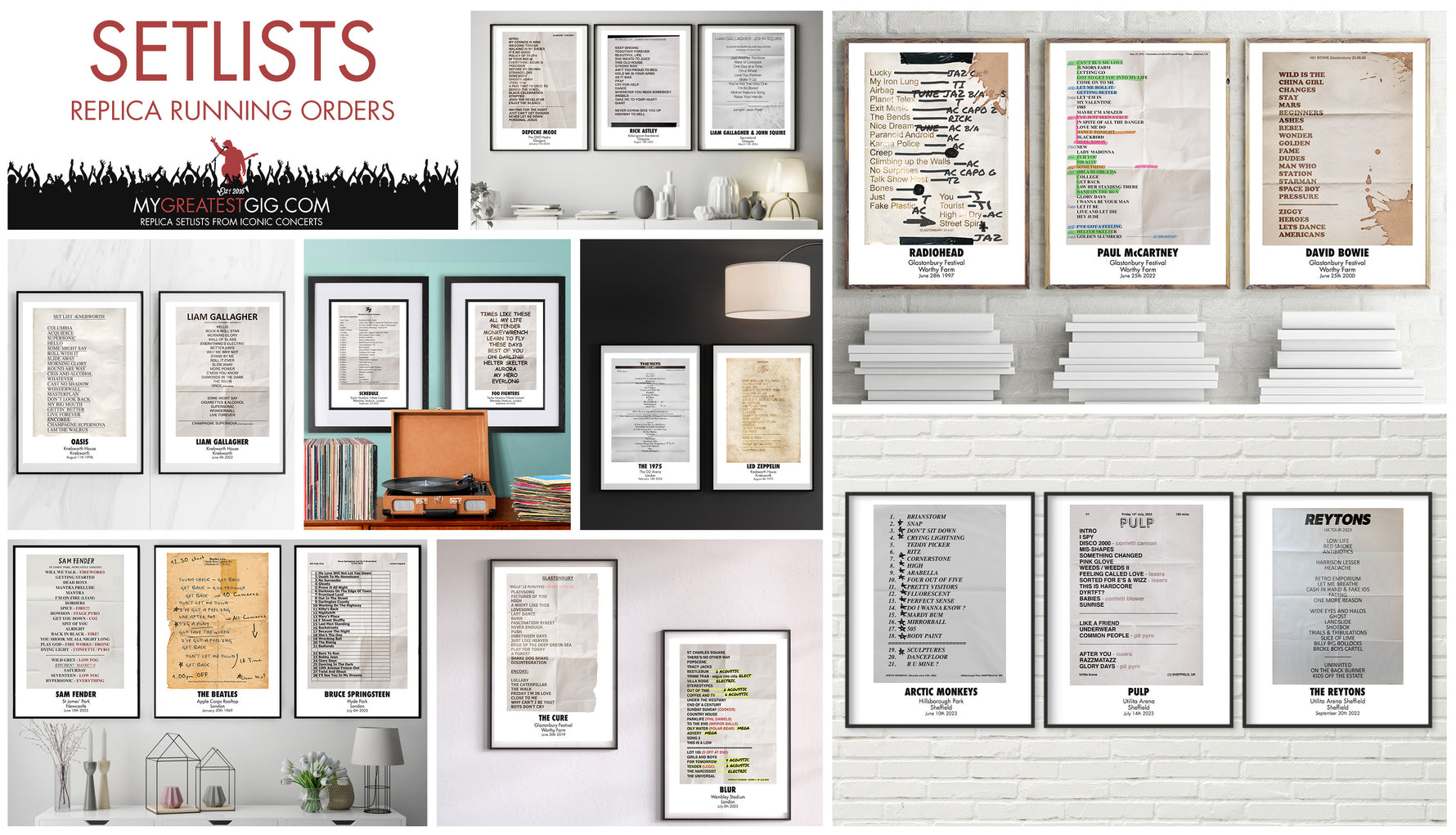 Replica Setlist Poster Art Shop | The Home of Set List Art since 2016 ...