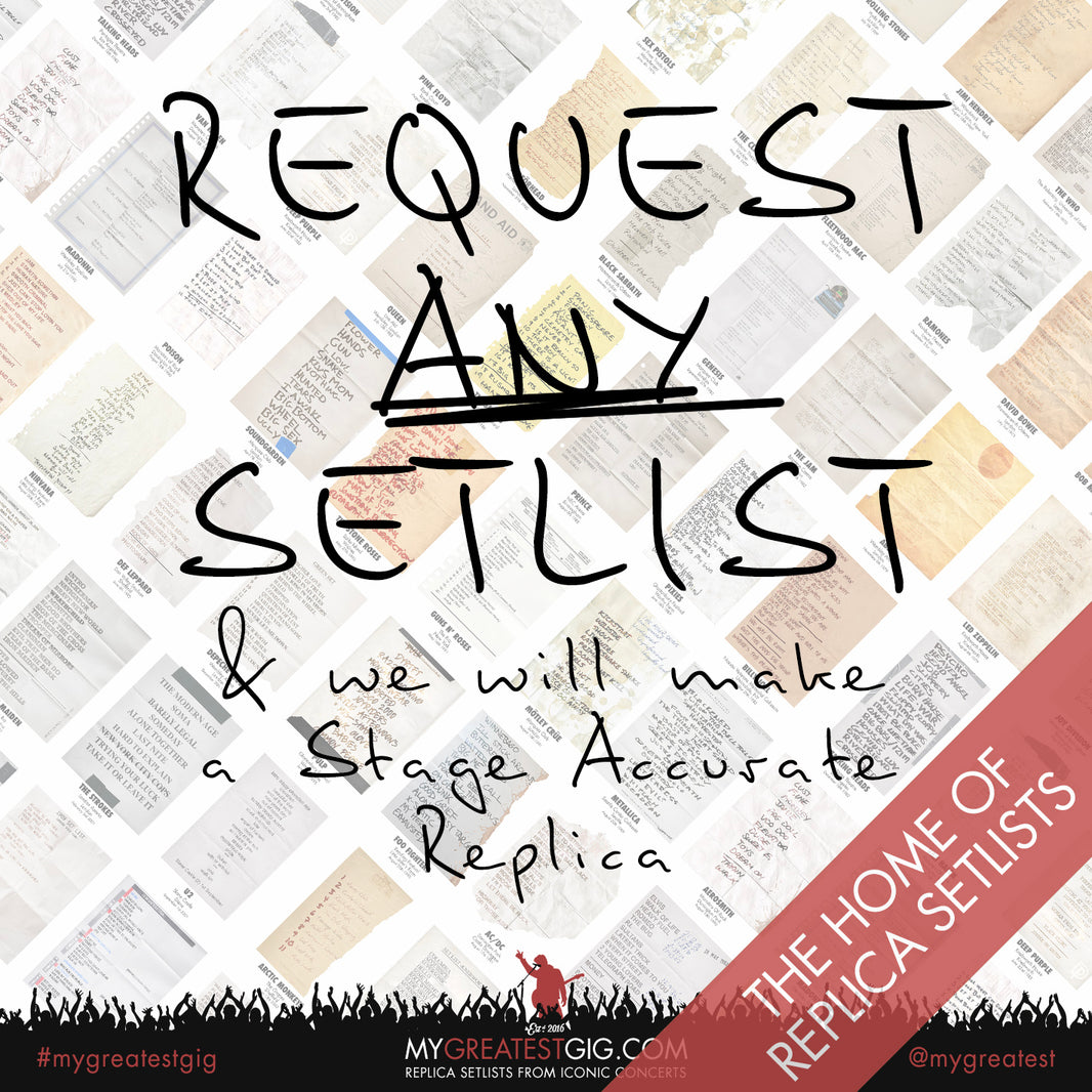 Replica Setlist Poster Art Shop | The Home of Set List Art since 2016 ...