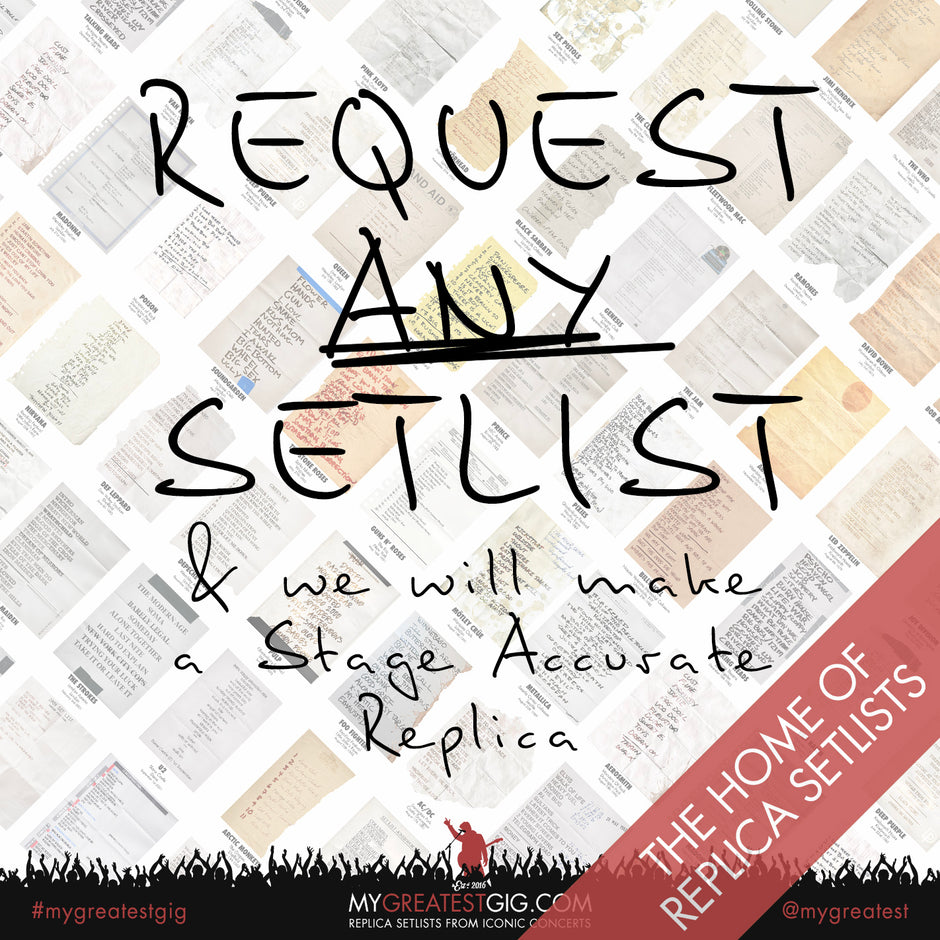 Replica Setlist Poster Art Shop | The Home of Set List Art since 2016 ...