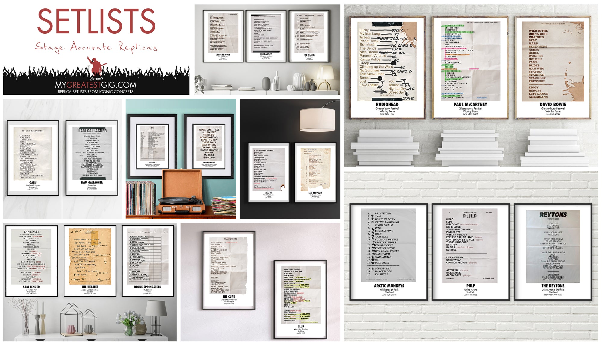 Replica Setlist Poster Art Shop | The Home of Set List Art since 2016 ...