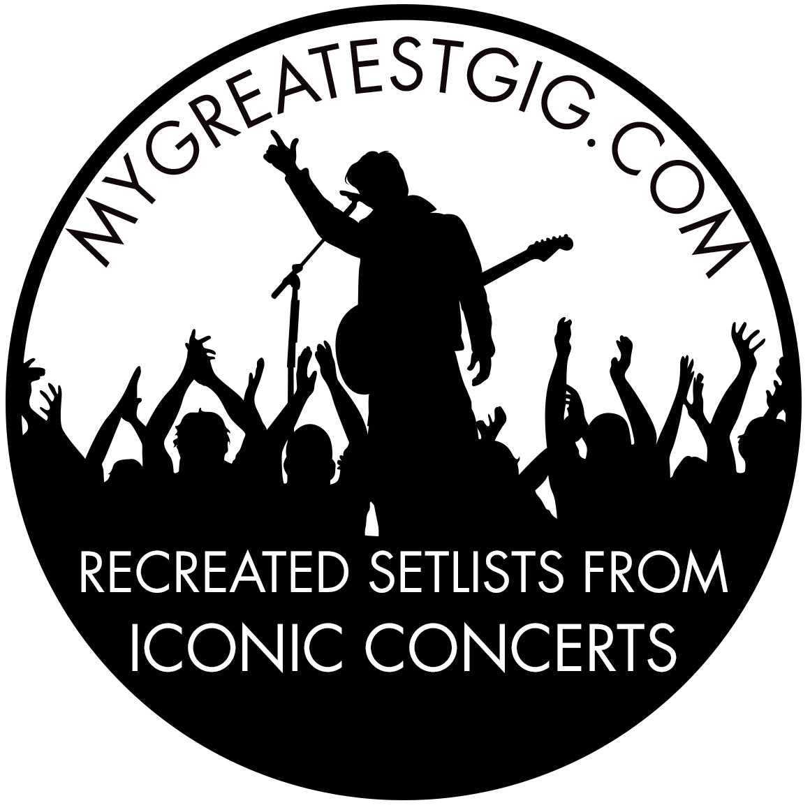 Recreated Setlist Art - Replica Set List Poster Shop – My Greatest Gig