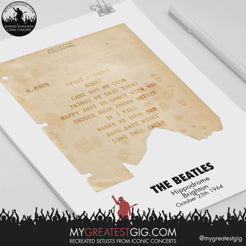 The Beatles - Brighton - Oct 25th 1964 Recreated Setlist Poster – My ...