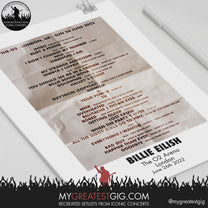 Billie Eilish - London - Jun 26th 2022 Recreated Setlist Poster – My ...