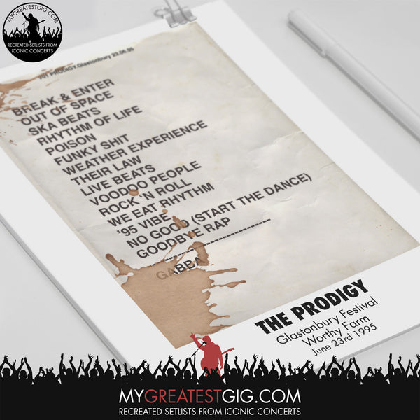 Prodigy - Glastonbury Festival - Jun 23rd 1995 Recreated Set List Post ...